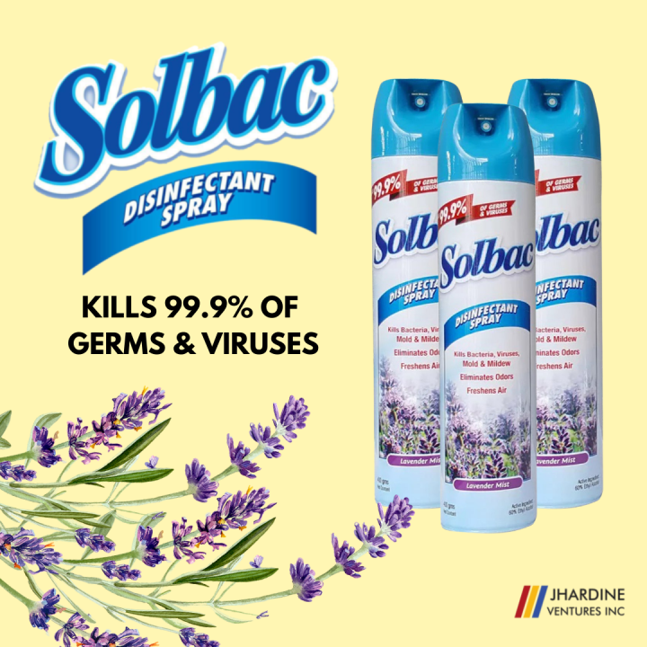 Solbac Disinfectant Spray 400g Hospital Grade Disinfectant Anti ...
