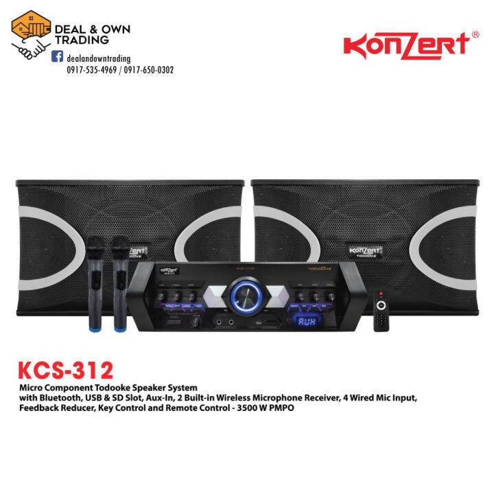 Konzert KCS-312 3500W PMPO Micro Component Todooke Speaker System ...