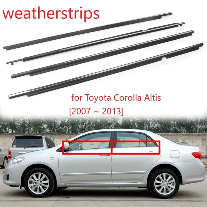Xuming for Toyota Corolla Altis 2001-2013 Chrome Car Outside Window ...