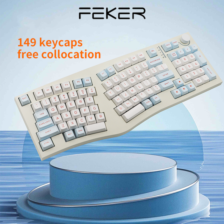 Feker Salmon PBT Keycap For Alice80 Alice98 Mechanical Meyboard Keycaps ...