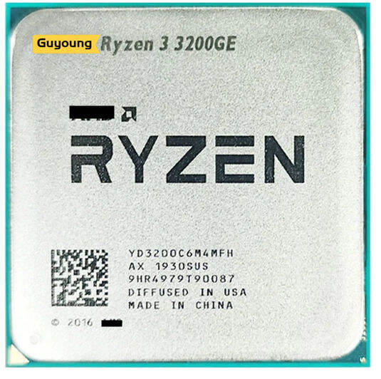 Ryzen 3 3200ge R3 3200ge 3 3 Ghz Used Quad Core Quad Thread 35w Cpu Processor L3 4m