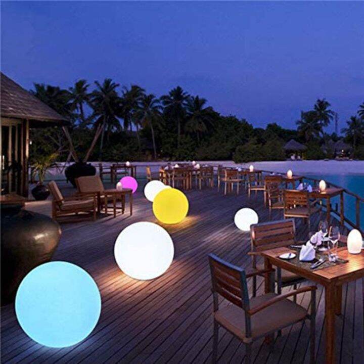 LED Solar Ball Light Swimming Pool Remote Control Outdoor Garden Decor ...