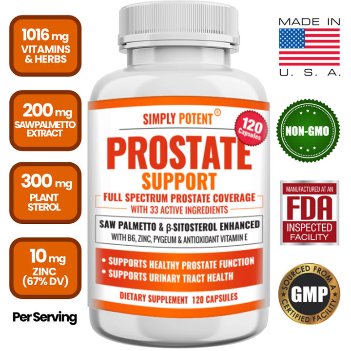 Prostate Support Capsules - Vitamin E, Healthy Frequency and Flow ...