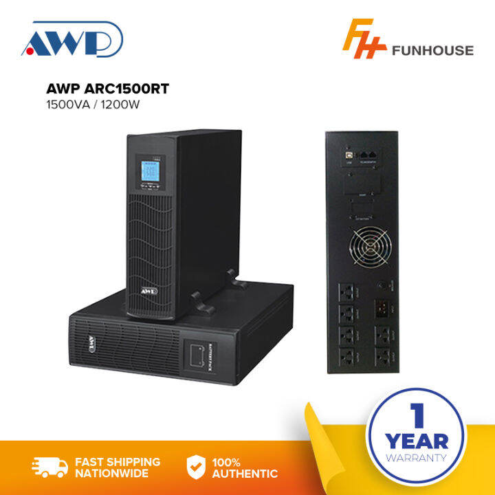 AWP ARC1500RT 1.5KAV 1200W 220V 60HZ 2*9A 6x Universal Socket ...