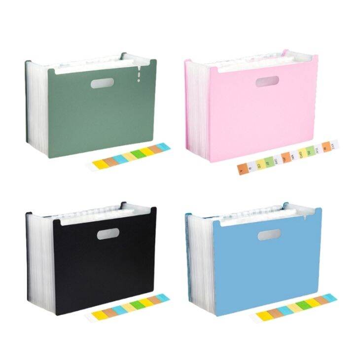 A4 Accordion Folder Clear Index Labels Expanding Document Folder File ...