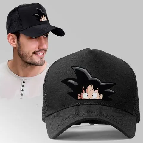 Son Goku (Dragon Ball Super) Peeker Design Mesh Cap Net Cap Trucker Hat ...