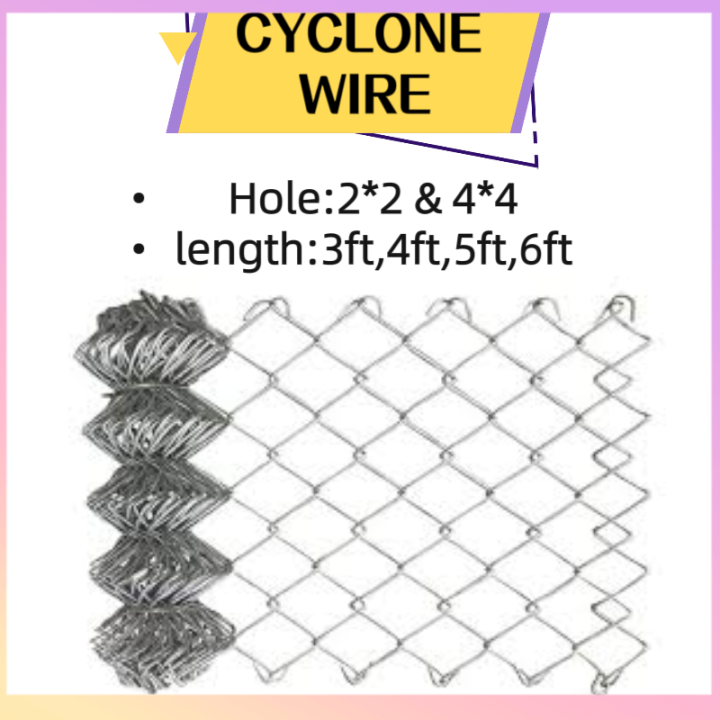 GALVANIZED CYCLONE WIRE 2×2 4×4 hole.length:3ft,4ft,5ft,6ft farm fence ...