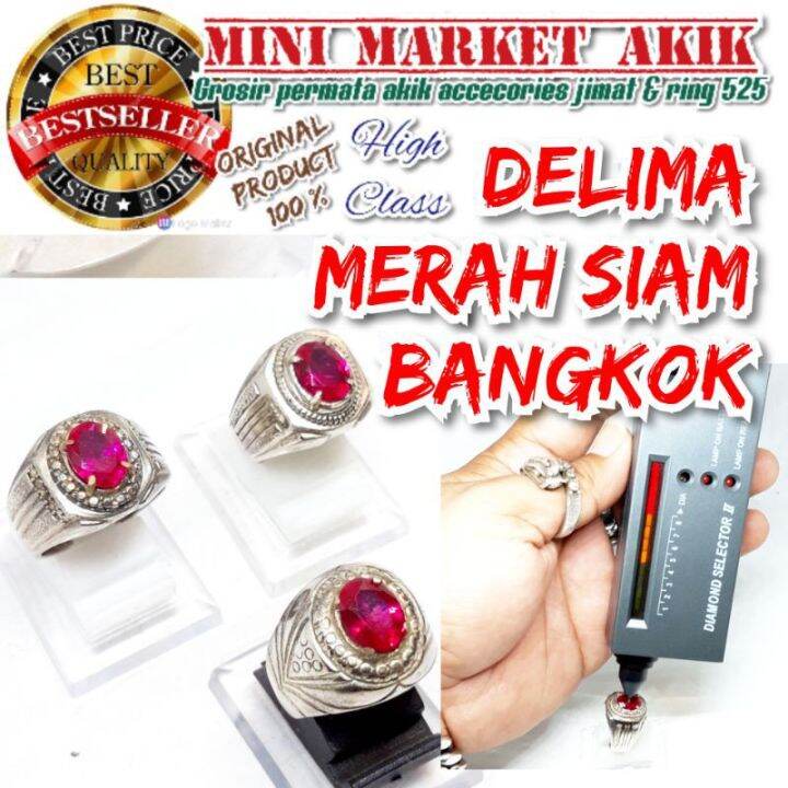 Batu akik merah delima merah siam rose bangkok | Lazada Indonesia