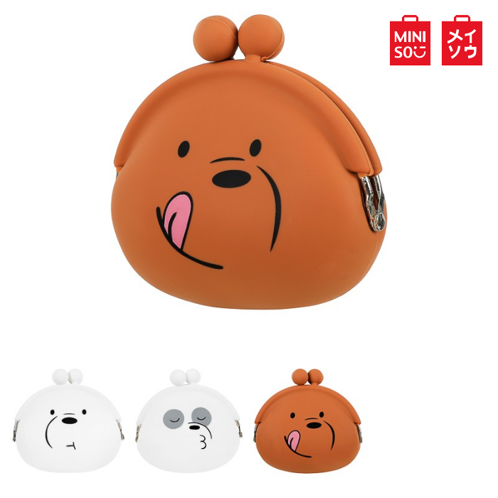 Miniso We Bare Bears-Trapezoid Coin Purse/We Bare Bears-Clutch Bag/We ...