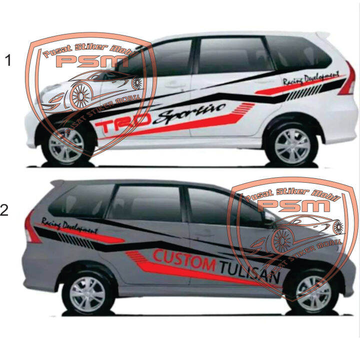 Cutting sticker striping mobil racing mpv avanza Xenia grand Livina ...