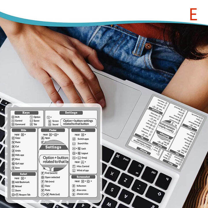 UNI 1pc Windows PC Reference Keyboard Shortcut Sticker Adhesive For PC ...