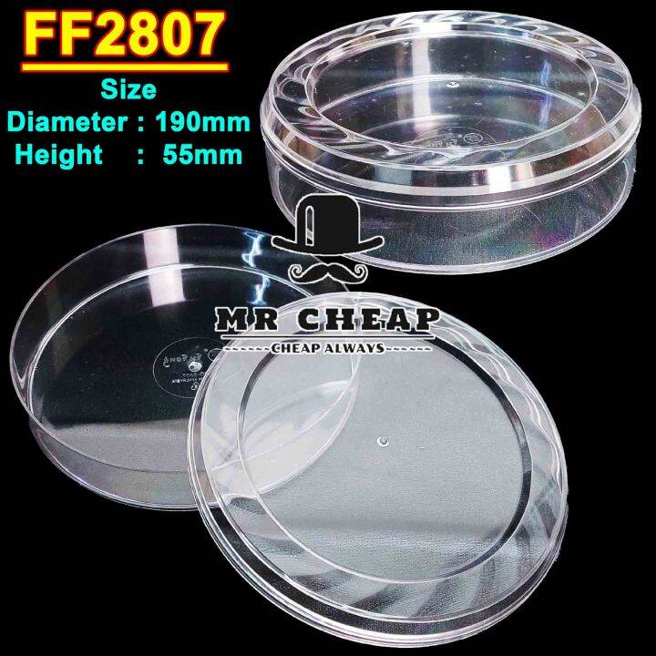 (24 Pcs) PS Plastic Container Biskut FF2807 (Round Plastic Container) | Lazada