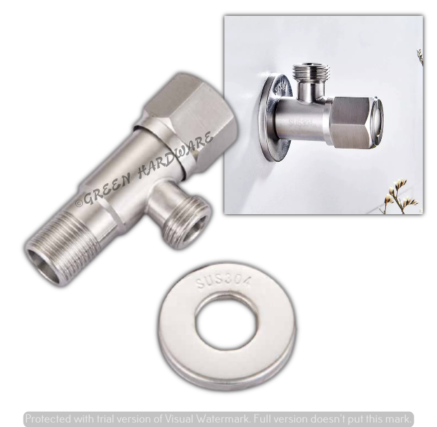 1PCS Stainless Steel SUS304 One Way Angle Valve 1/2X1/2 | Lazada PH