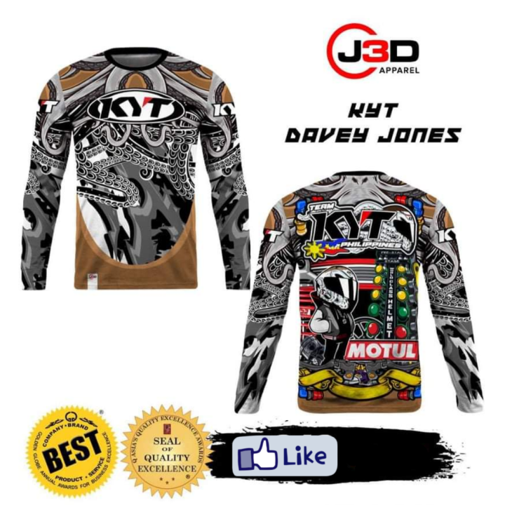 KYT Davey Jones Full Sublimation Shirt Long Sleeves Thai look for ...