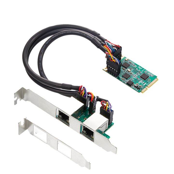 2.5G Mini PCIe to RJ45 Network Card Dual Ports 2500Mbps Mini PCI ...