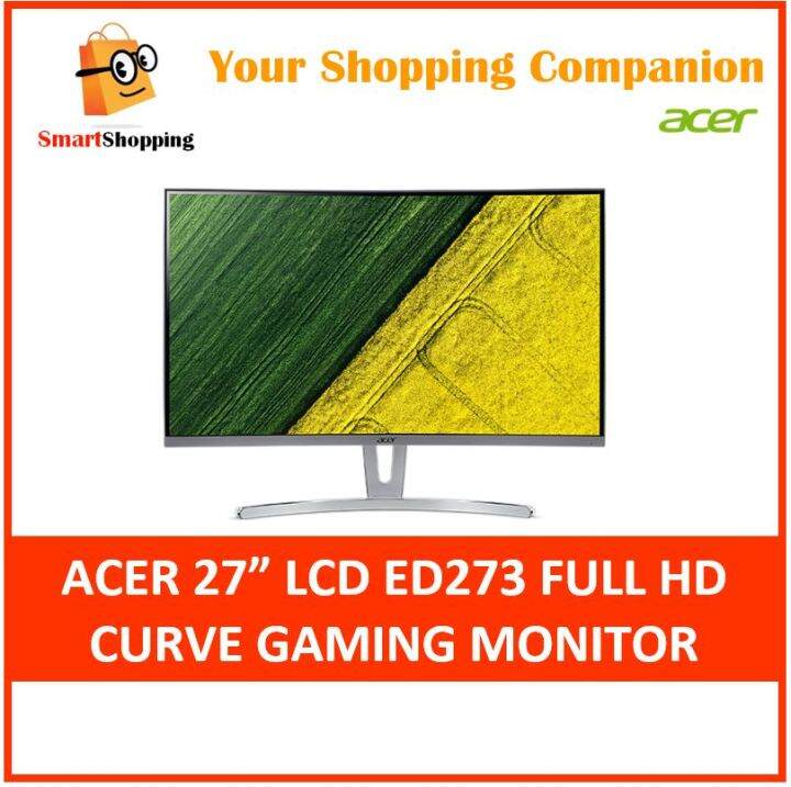 Acer 27" LCD ED273 Full HD Curve Gaming Monitor 75Hz Refresh Rate 4ms ...