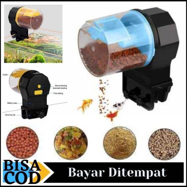 Dispenser Makanan Ikan Aquarium / Alat Pemberi Makan Ikan Aquarium ...