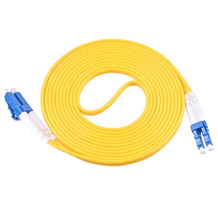 Dual LC to LC Fiber Patch Cord Jumper Cable SM Duplex Single Mode Optic ...
