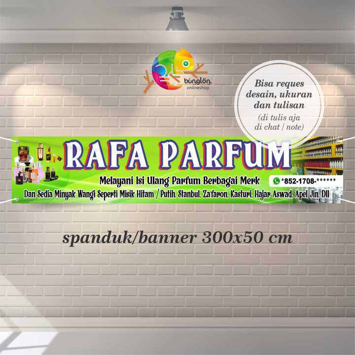 Size 300x50 Spanduk Banner Toko Parfum, Toko Minyak Wangi | Lazada ...