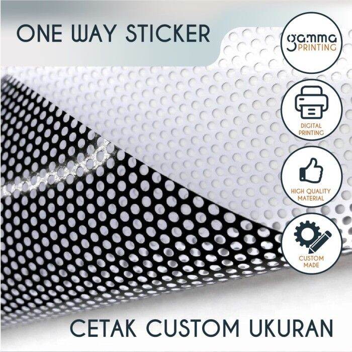 Cetak sticker one way vision Custom / sticker kaca / Kaca Mobil ...