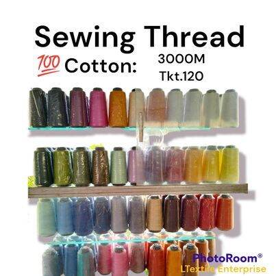Sinulid Assorted Color Cotton | Ticket 120 | 3000M Sewing Thread ...