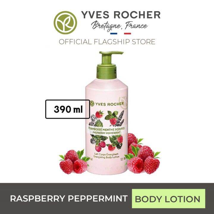 YVES ROCHER Raspberry Peppermint Body Lotion 390ml | Lazada PH