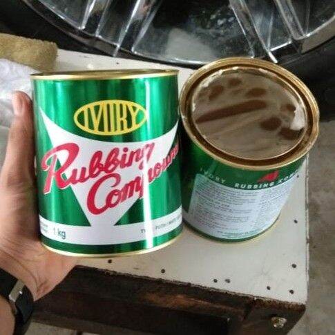 Rubbing Compound Kompon Putih IVORY Kaleng 1kg Serbaguna ASLI Original ...