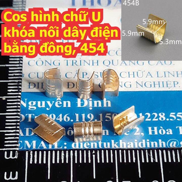 Gói Cos hình chữ U 454 khóa nối dây điện bằng đồng 454A 454B 454C 454D ...