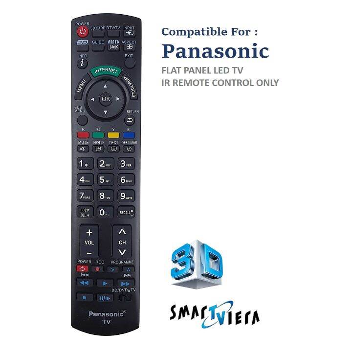 Repalacement Panasonic Smart Tv Viera 3D Remote Control MODEL ...