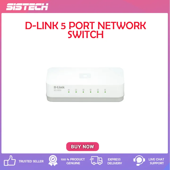 D-LINK DES-1005A 5 Port 10/100 Switch Ethernet Network Switch | Lazada