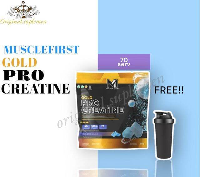 M1 Muscle First Pro Gold Creatine 70 Serving 350 GR Rasa Bubble Gum ...