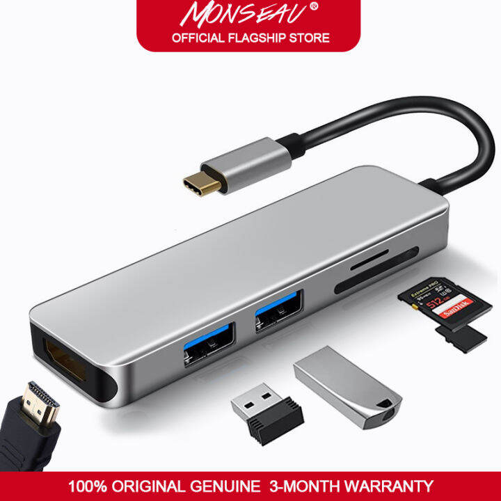 Monseau usb c HUB Type C Multiple Splitter Ultra Thin 5 Ports Hight ...