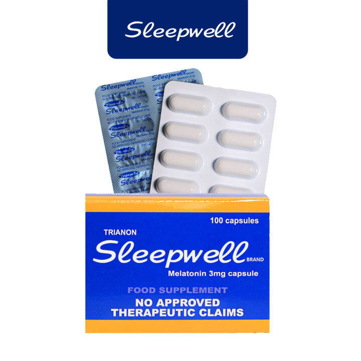 SLEEPWELL Melatonin Sleep Aid Supplement 3mg Capsule 100's | Lazada PH
