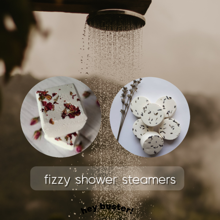 Aromatherapy Fizzy Shower Steamers Lavender & Rose Scent [HEY BUSTER ...