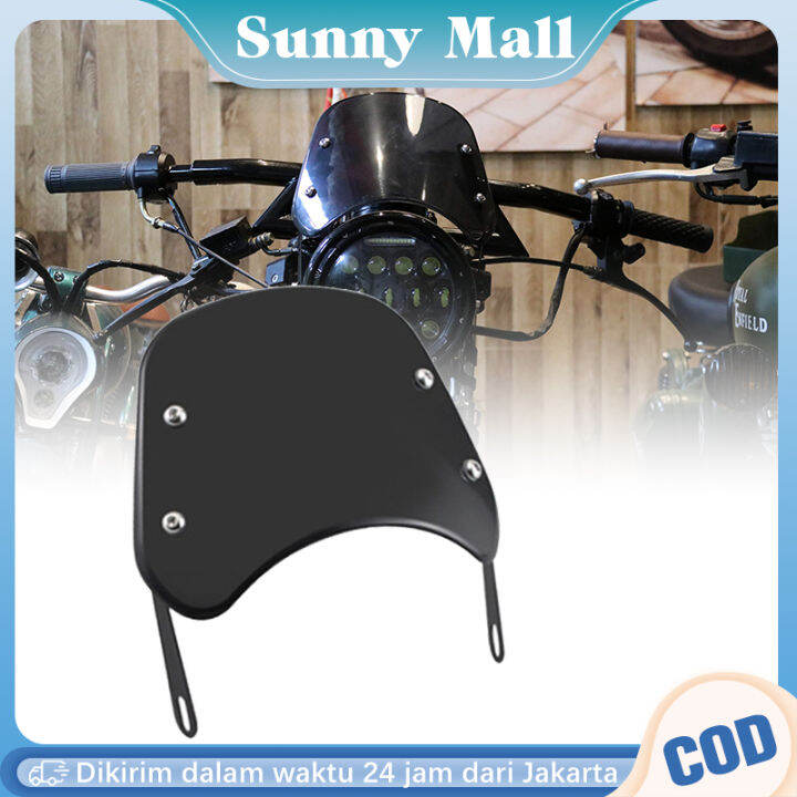 Visor Winshield Wind Deflector Fit 5 Sampai 7 "Lampu Depan Bulat Untuk ...