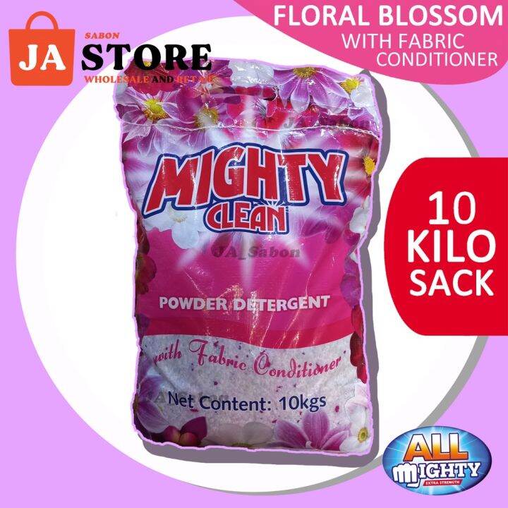 MIGHTY CLEAN Detergent Powder w Fabric Conditioner 10 Kilos | Lazada PH