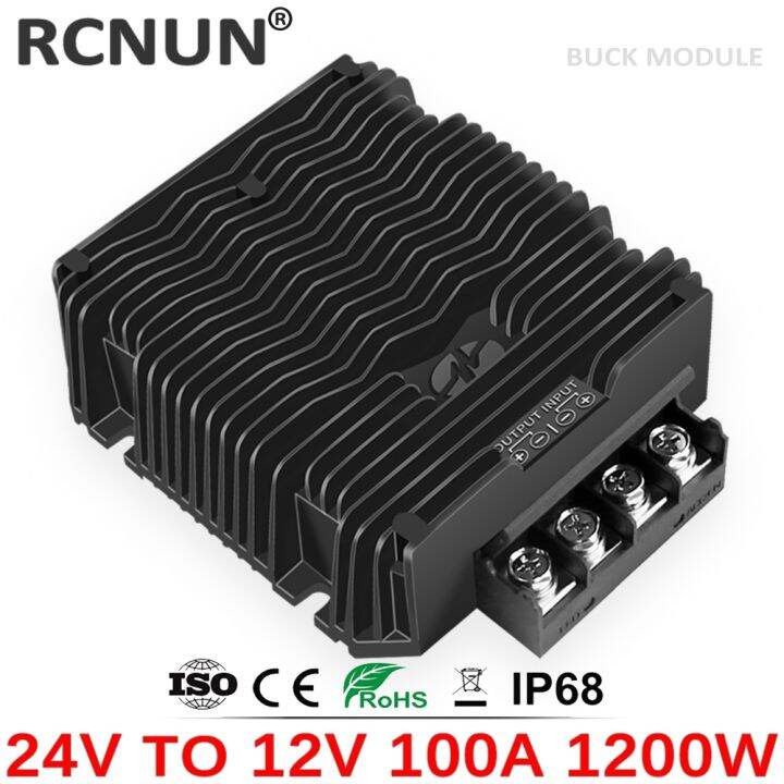 RCNUN 18-36V 24V To 12V 13.8V 85A 100A Step-Down DC DC Converter 24V-12V 1KW Voltage Regulator ...