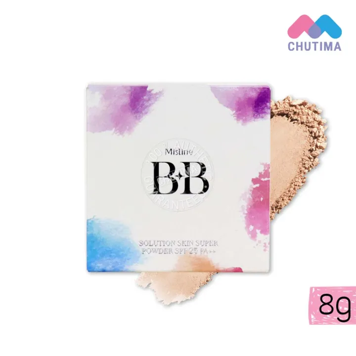 แป้งอัดแข็งผสมรองพื้นบีบี มิสทิน บีบี โซลูชั่น สกิน ซุปเปอร์ เพาเดอร์ Mistine BB Solution Skin ...