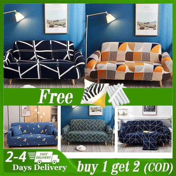 Printed Sofa Cover 1/2/3 /4 Seater L Shaped Sofa Slipcovers Armrest ...