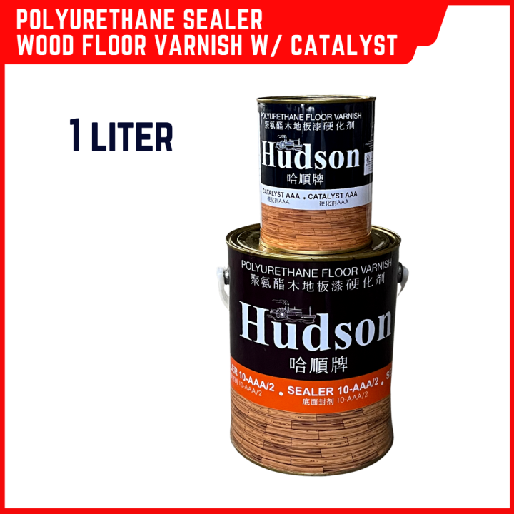 Hudson Polyurethane Floor Varnish Sealer 1 Liter w/ Catalyst Set (HSL ...