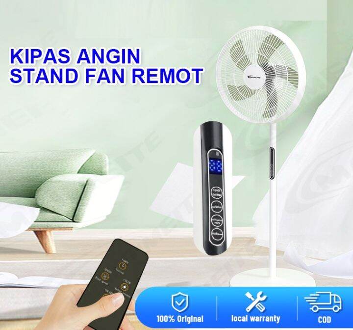COD ~ Kipas Angin Berdiri 16 Inch Kipas Intelligent Remote Control With ...