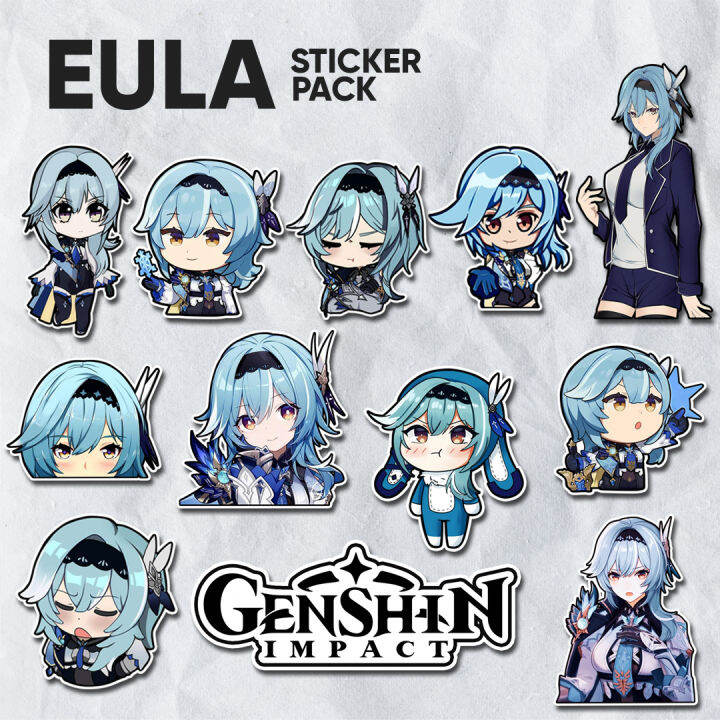 Sticker Genshin Impact Eula / stiker pack anime waterproof | Lazada ...