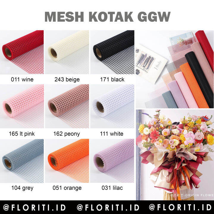 (ROL) jaring buket mesh kotak flower wrapping 5 yard | Lazada Indonesia
