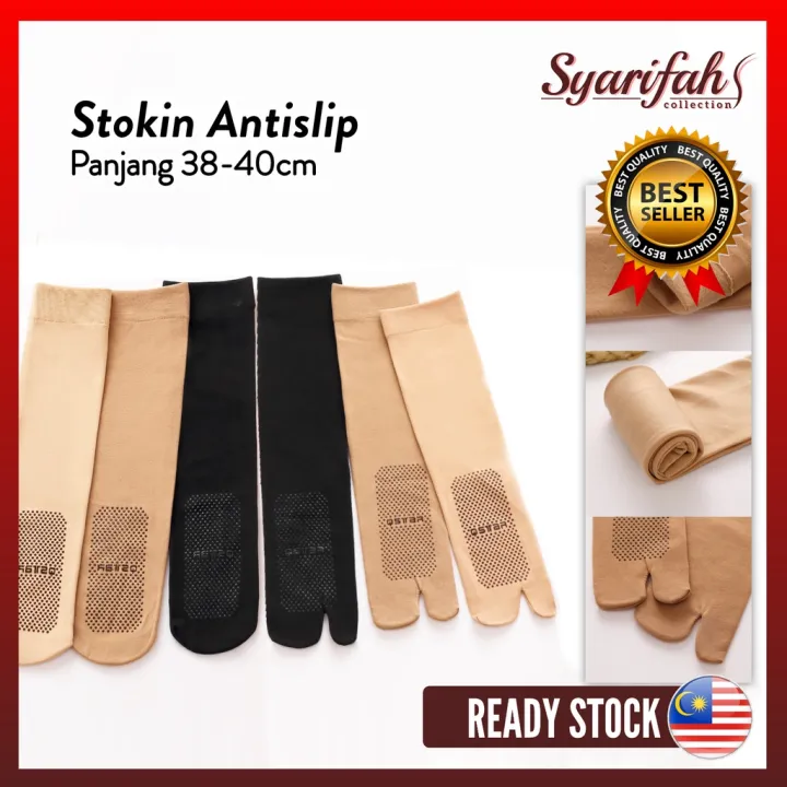 Stokin Muslimah Tebal Panjang Aurat Socks Thick AntiSlip Stokin Tebal ...
