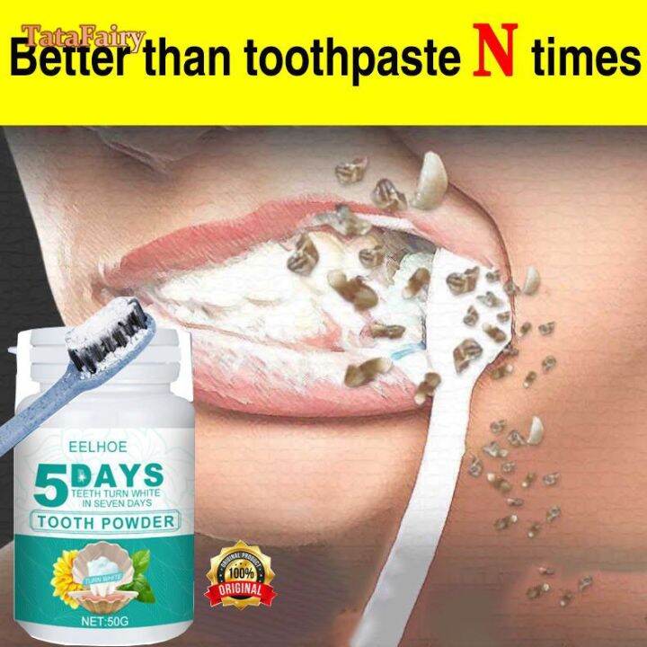 Tattie EELHOE 5-Day Tooth Cleansing Powder Whitening Powder Cleaning ...