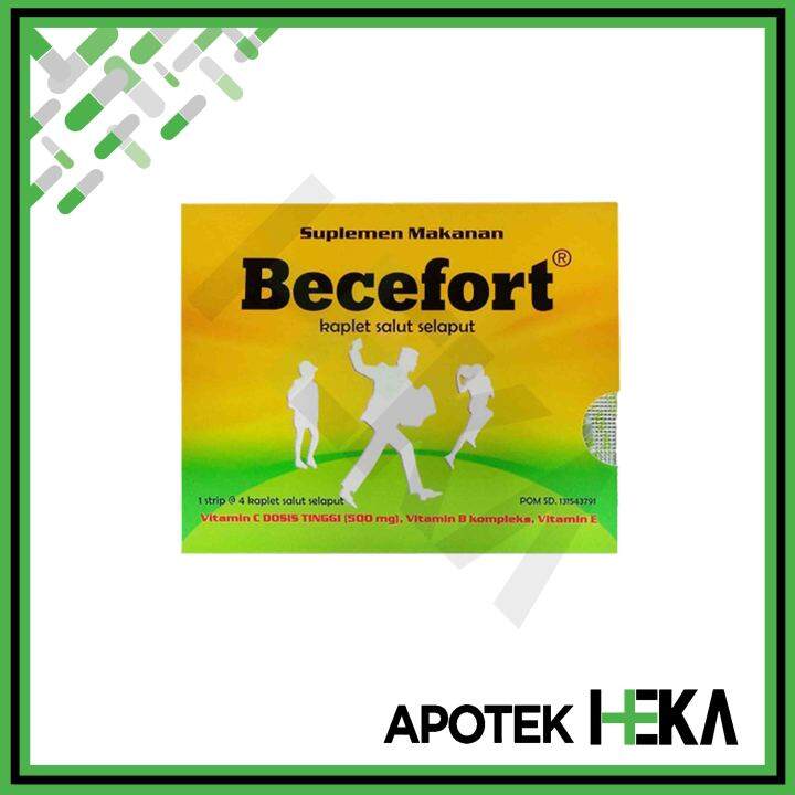 Becefort Strip isi 4 Tablet - Multivitamin Daya Tahan Tubuh | Lazada ...