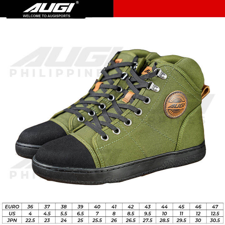 AUGI Urban Racing Boots AU-5 Olive Green | Lazada PH