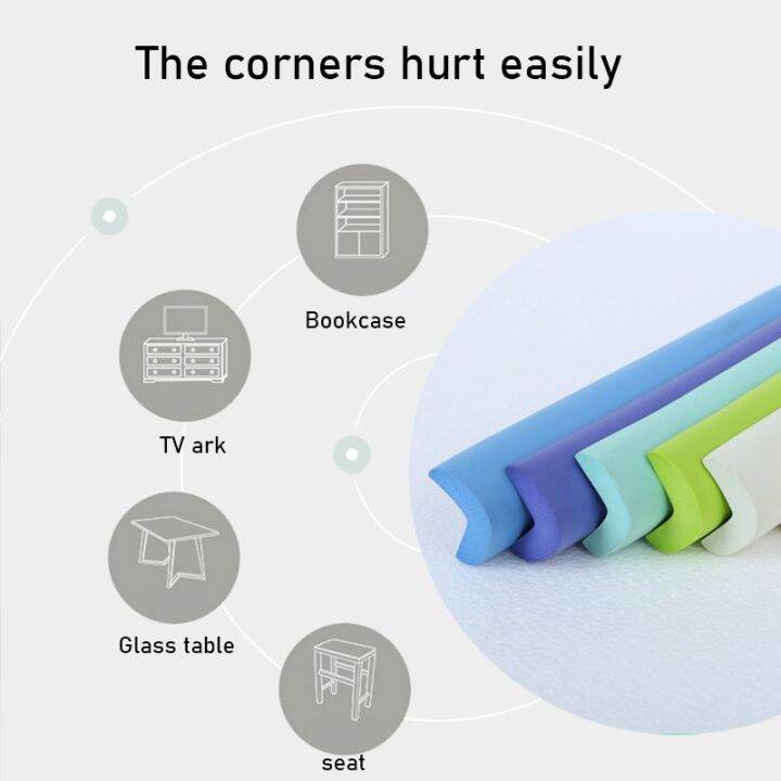 2M Soft Baby Safety Desk Table Edge Guard Strip Security L-Shaped Kids ...
