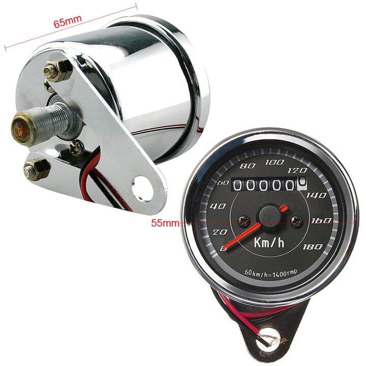 Km/h Motorcycle 0.180 Scooter Speedometer Silver Led Backlit Speedo ...