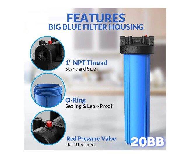 Sales Blue Filter Housing SL10, SL20, 10BB and 20BB(Titanium) | Lazada PH
